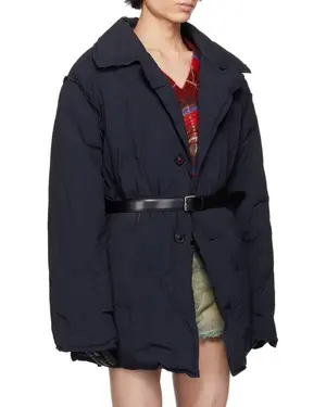 MAISON MARGIELA Four-stitch Detailed Padded Coat