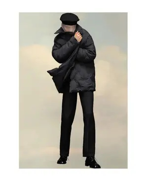 MAISON MARGIELA Four-stitch Detailed Padded Coat