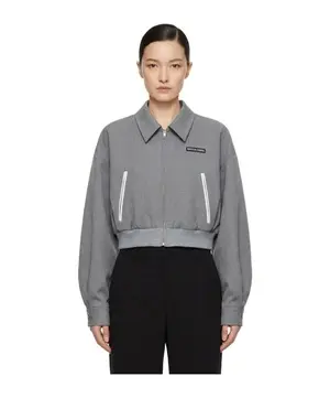 Marissa Chiara Long-sleeved Lapel Casual Jacket - Grey