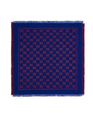 Gucci Gg Motif Lamé Scarf