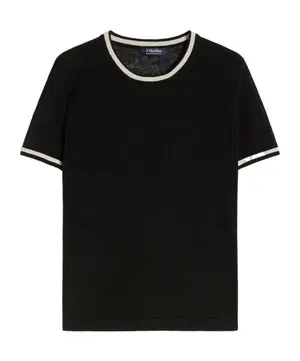 Max Mara Nordica Short-sleeved Crewneck Jumper - Black