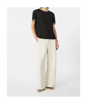 Max Mara Nordica Short-sleeved Crewneck Jumper - Black