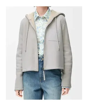 Loewe Leather Hooded Jacket
