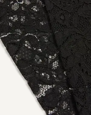 Valentino Garavani Embroidered Lace Tights With Logo Waistband