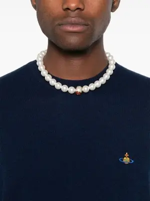 VIVIENNE WESTWOOD Orb Embroidered Crewneck Jumper - Blue