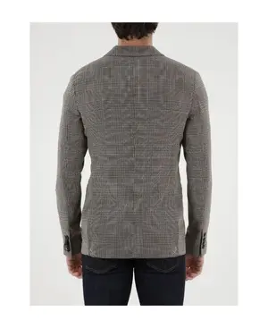 TONELLO Glen Plaid Double-breasted Blazer