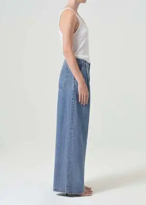 AGOLDE Ellis Pleated Wide-leg Jeans