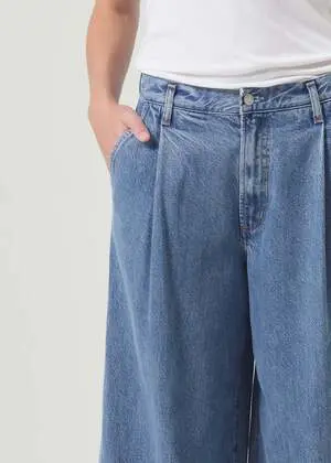 AGOLDE Ellis Pleated Wide-leg Jeans