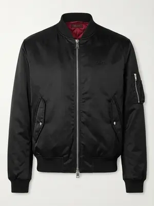 Gucci Heavy Nylon Canvas Bomber Jacket - Black