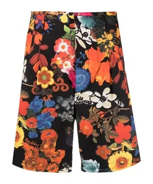 Moschino Floral Print Shorts - Black