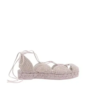 Loewe Solar Espadrille In Jute - Purple