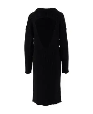 Bottega Veneta Open Back Ribbed Knit Dress