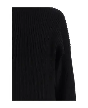 Bottega Veneta Open Back Ribbed Knit Dress