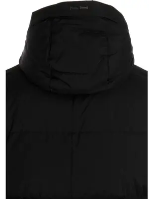 Herno Drawstring Hooded Parka Coat - Black