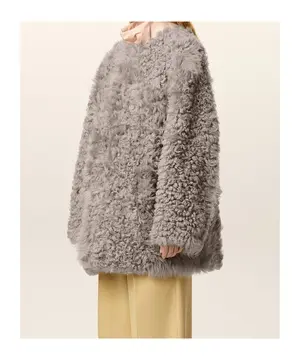 AMI Paris Shearling Short Coat