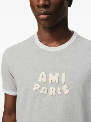 Ami Logo-patch Crewneck T-shirt