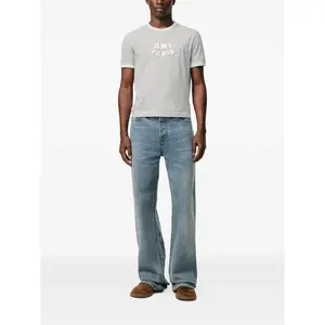 AMI Paris Logo-patch Crewneck T-shirt