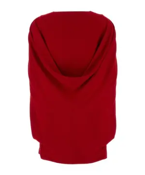 Alberta Ferretti Stretch Cape Mini Dress - Red
