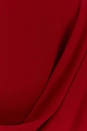 Alberta Ferretti Stretch Cape Mini Dress - Red