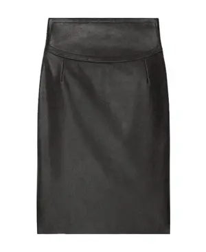 GIVENCHY Givenchy High-Waisted Leather Skirt With Buckle Detail