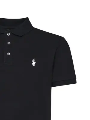 Polo Ralph Lauren Custom Slim Fit Stretched Polo Shirt - Black