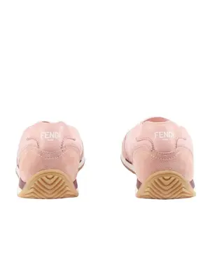 Fendi Quilted Suede Sneakers - Pink