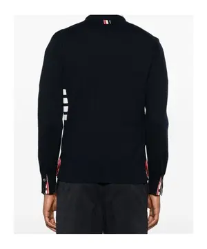 Thom Browne 4-bar V-neck Cardigan - Navy Blue