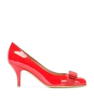 FERRAGAMO Carla 75mm Leather Pumps - Red