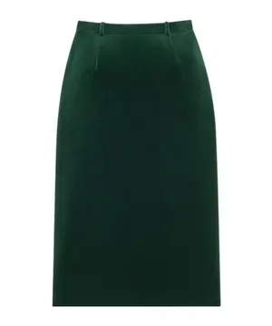 Saint Laurent Velvet Wrap Midi Skirt