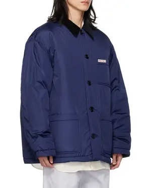 Marni Contrasting Collar Buttoned Overshirt Jacket