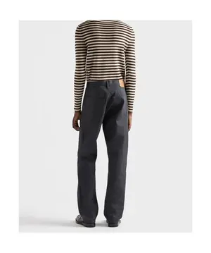 Prada Regular Raw Denim Jeans - Black