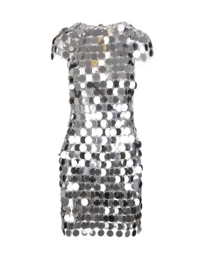 Rabanne Sequined Mini Dress - Gray