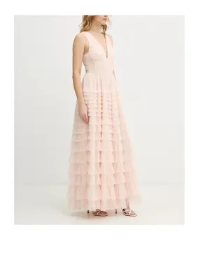 TWINSET Sleeveless V-neck Maxi Dress