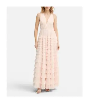 TWINSET Sleeveless V-neck Maxi Dress