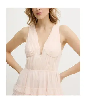 TWINSET Sleeveless V-neck Maxi Dress