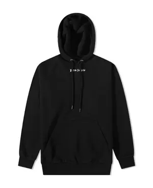 Palm Angels Logo-print Hoodie - Black