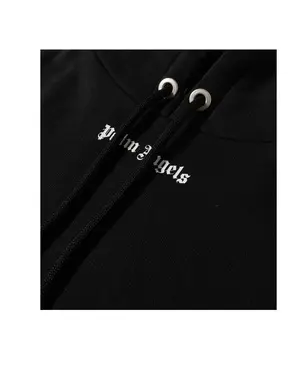 Palm Angels Logo-print Hoodie - Black