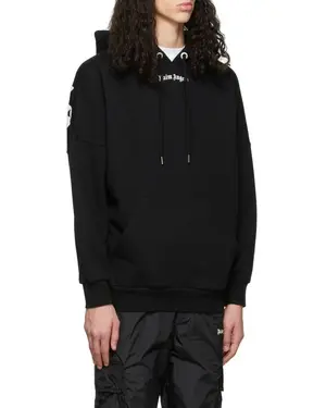 Palm Angels Logo-print Hoodie - Black