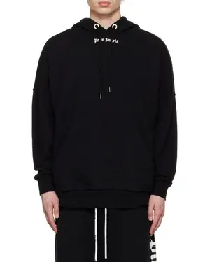 Palm Angels Logo-print Hoodie - Black