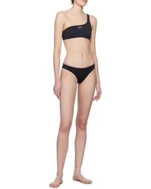 Off-White Logo Embroidered One-shoulder Bikini