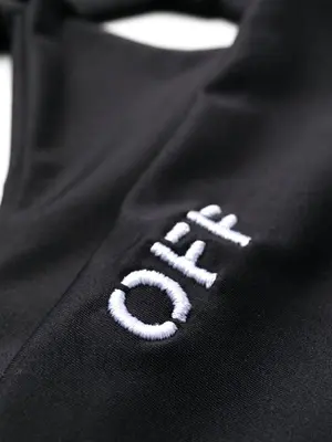 Off-White Logo Embroidered One-shoulder Bikini