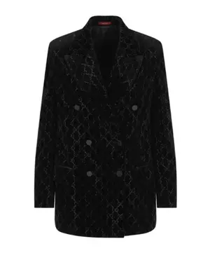Gucci Gg Embellished Double-breasted Velvet Blazer
