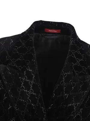 Gucci Gg Embellished Double-breasted Velvet Blazer