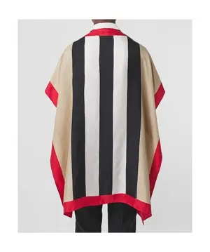 Burberry Icon Stripe Silk Cape - Multi-color