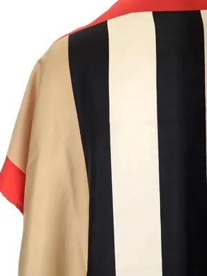 Burberry Icon Stripe Silk Cape
