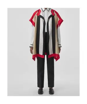 Burberry Icon Stripe Silk Cape