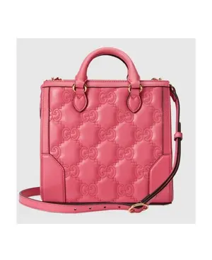 Gucci Gg Logo Matelassé Tote Bag