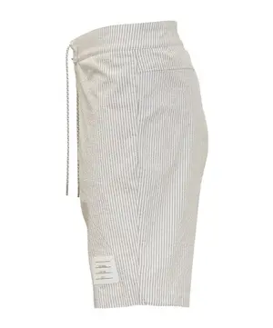 Thom Browne Striped Drawstring Swimming Shorts - Medium Gray