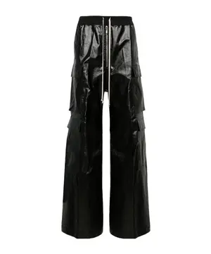 Rick Owens Cargo Belas Wide-leg Jeans - Black