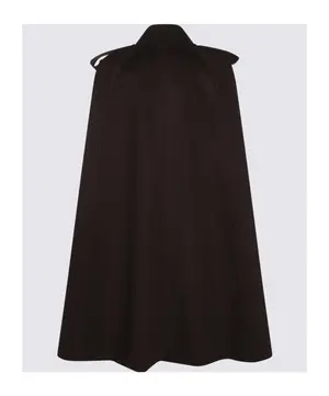 Burberry Double-breasted Belted Trench Cape - Brown